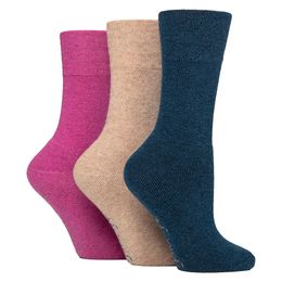 3er Pack Damen Woll-Stiefelsocken Warm Gepolsterte Wandersocken