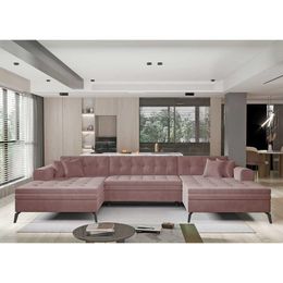 Pharao24.de Couchlandschaft Wohnlandschaft mit Schlaffunktion und f&uuml;nf Sitzpl&auml;tzen