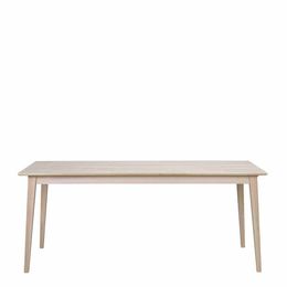 Pharao24.de Esstisch in White Wash Optik Eiche massiv