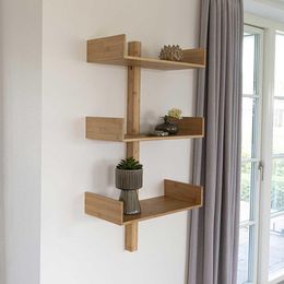 Pharao24.de Wandregal H&auml;ngeregal aus Bambus 102 cm hoch