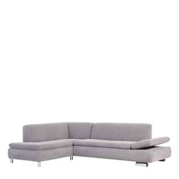 Pharao24.de Couch in Silbergrau Fu&szlig;gestell aus Metall