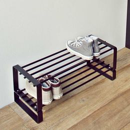 Pharao24.de Stahl Schuhregal in Schwarz 70 cm breit