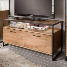 Pharao24.de TV Board Fernsehboard aus Massivholz mit zwei Klappen