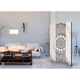 Pharao24.de Paravent mit Mandala in Spitzen Optik 135 cm breit