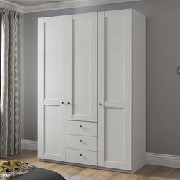 Pharao24.de Schlafzimmerkleiderschrank Landhaus in Wei&szlig; 150 cm breit