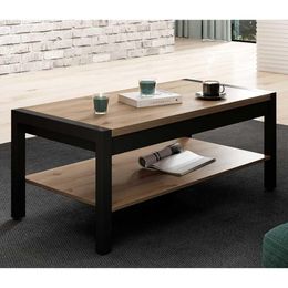Pharao24.de Bicolor Sofa Tisch in Wildeichefarben Schwarz