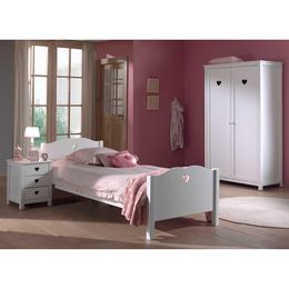 Pharao24.de M&ouml;bel f&uuml;r Jugendzimmer Wei&szlig; (dreiteilig)
