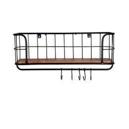 Pharao24.de Wandregal aus Massivholz und Metall 75 cm breit