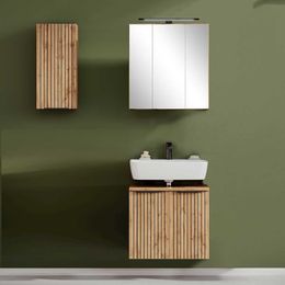 Pharao24.de Design Badm&ouml;belset in Wildeichefarben Made in Germany (dreiteilig)