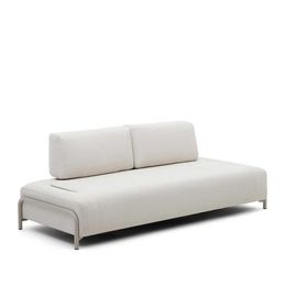 Pharao24.de Dreisitzer Sofa Skandi Stil in Beige Chenille 232 cm breit