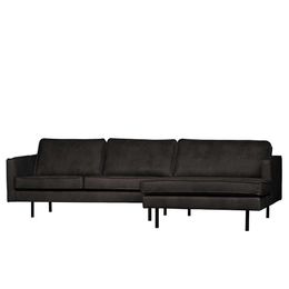 Pharao24.de Couchecke in Schwarz Recyclingleder 300 cm breit