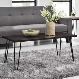Pharao24.de Retro Wohnzimmer Tisch mit Haarnadel Gestell Metall