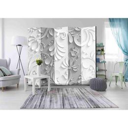 Pharao24.de Spanische Wand im Stuck Design Bl&uuml;ten
