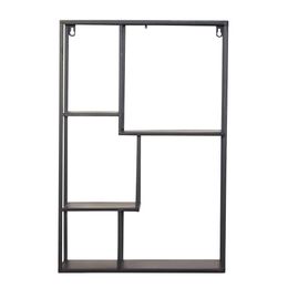 Pharao24.de Kleines Wohnzimmerregal in Schwarz modernes Design