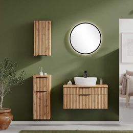 Pharao24.de Waschraumm&ouml;bel Set in modernem Design Made in Germany (vierteilig)