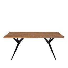Pharao24.de Esstisch Eiche massiv Metall in modernem Design 180x90 und 200x100 cm