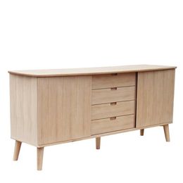 Pharao24.de Retro Sideboard mit Schiebet&uuml;ren 180 cm breit