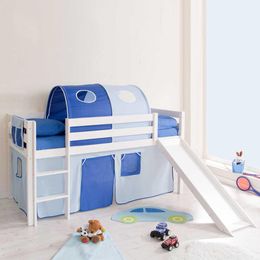 Pharao24.de Spielbett in Blau Wei&szlig; Wei&szlig;-Blau