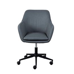 Pharao24.de B&uuml;ro Drehstuhl in Grau Webstoff Armlehnen