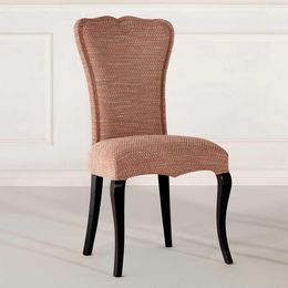 Pharao24.de Luxus Polsterstuhl Esszimmer in italienischem Design Altrosa und Braun