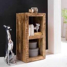 Pharao24.de Standregal aus Mangobaum Massivholz 90 cm hoch