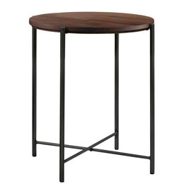 Pharao24.de Beitisch oder Nachtkonsole in Nussbaumfarben Anthrazit