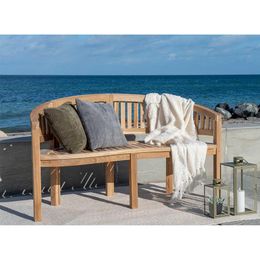 Pharao24.de Holzbank Garten massiv aus Teak naturbelassen 150 cm breit