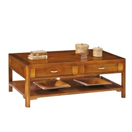 Pharao24.de Wohnzimmer Couchtisch im italienischen Design Nussbaumfarben