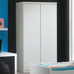 Pharao24.de Dreht&uuml;ren-Kleiderschrank in Wei&szlig; Zweit&uuml;rig