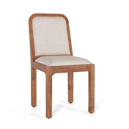 Pharao24.de Esszimmerstuhl Stuhl Esszimmer mit gepolsterter R&uuml;ckenlehne und Bezug (2er Set)