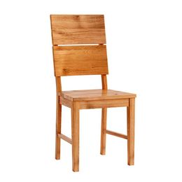 Pharao24.de Vollholzstuhl Wildeiche massiv mit hoher Lehne 42 cm breit