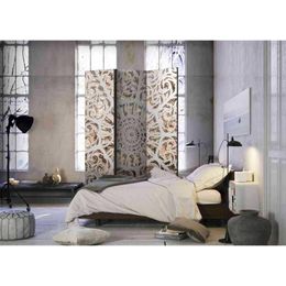 Pharao24.de Paravent Sichtschutz mit Mandala Motiv in Spitzen Optik 135 cm breit