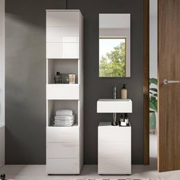 Pharao24.de Badkombination Badezimmer Set 34 cm tief und 190 cm hoch (dreiteilig)