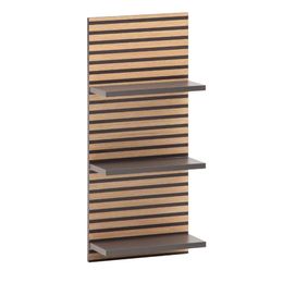Pharao24.de Wandregal Wohnzimmerregal mit R&uuml;ckwand 70 cm hoch