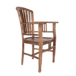 Pharao24.de Massivhozstuhl mit Armlehnen Teak