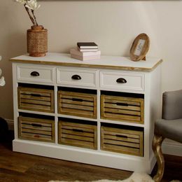 Pharao24.de Sideboard mit K&ouml;rben Landhausstil