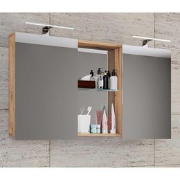 Pharao24.de Badezimmer Spiegelschrank modern 112 cm breit modernem Design
