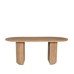 Pharao24.de Massivholztisch Esstisch in Mangoholz Naturfarben im Skandi Design
