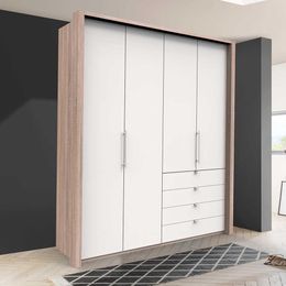 Pharao24.de Kombi Kleiderschrank mit Faltt&uuml;ren und Schubladen Made in Germany