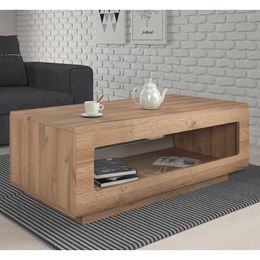Pharao24.de Moderner Sofatisch in Eichefarben 110 cm breit 44 cm hoch