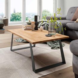 Pharao24.de Couchtisch mit B&uuml;gelgestell im Industry und Loft Stil 40 cm hoch