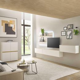 Pharao24.de M&ouml;bel Set 5-teilig Wohn- Arbeitszimmer Wei&szlig; (f&uuml;nfteilig)