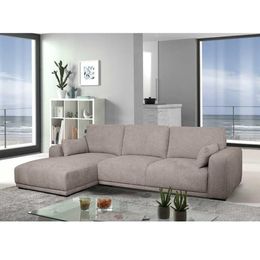 Pharao24.de Eckcouch Sofa in Beige mit Taschenfederkern
