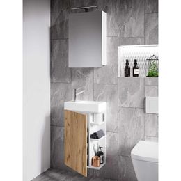 Pharao24.de Waschplatz Set G&auml;ste WC 40 cm breit die Wandmontage (zweiteilig)