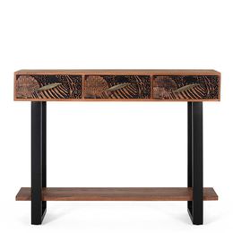 Pharao24.de Konsolentisch Wandtisch mit Metallgriffen Floral