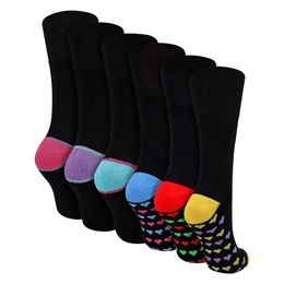 6er-Pack Damen Bambus Nicht-Elastische Socken Weich Atmungsaktiv Alltagskomfort