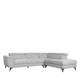 Pharao24.de Ecksofa Eckcouch im Skandi Design in Hellgrau