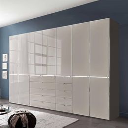 Pharao24.de Dreht&uuml;rschrank XXL Kleiderschrank 236 cm hoch mit zehn Schubladen