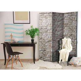 Pharao24.de Leinwand Paravent im Naturstein Mauer Design 135 cm breit