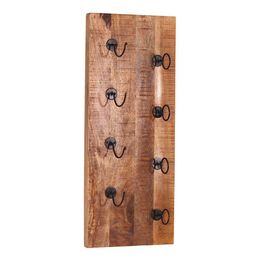 Pharao24.de Wand Wein Regal aus Mangobaum Massivholz Landhausstil